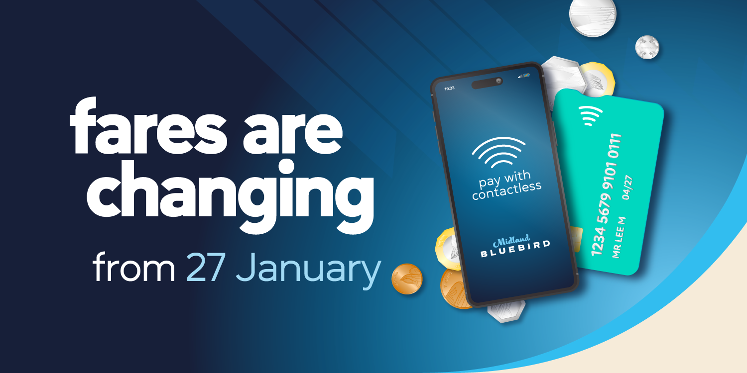 Our fares are changing from 27 January 2025 - Midland Bluebird