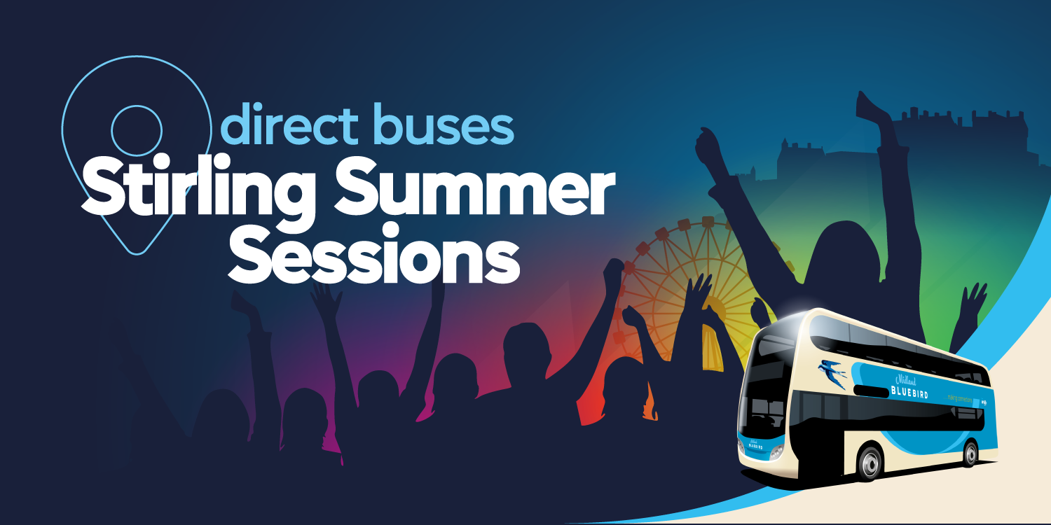 Shuttle Bus to Stirling Summer Sessions - Midland Bluebird