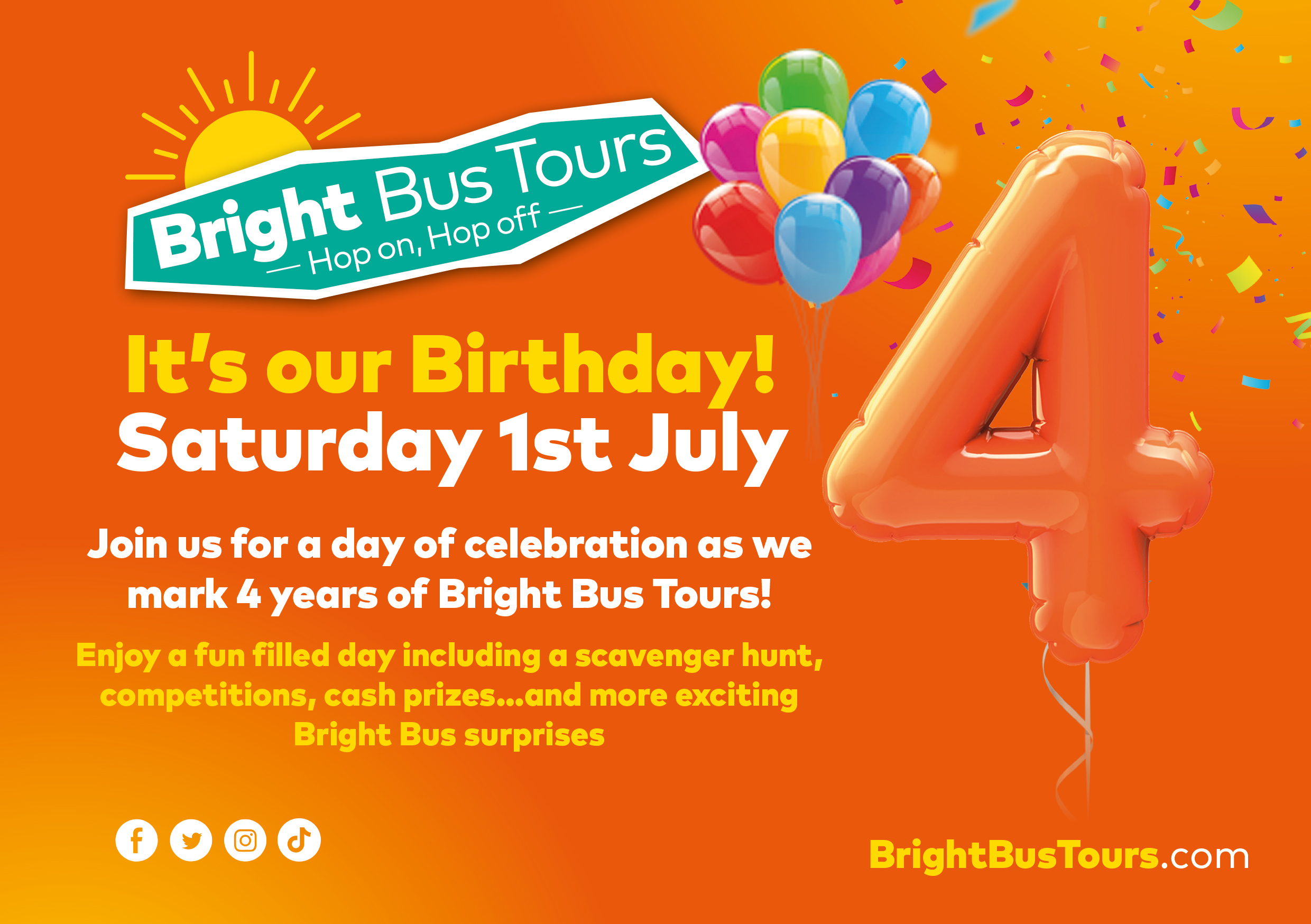 Bright Bus Tours Fourth Birthday - Midland Bluebird